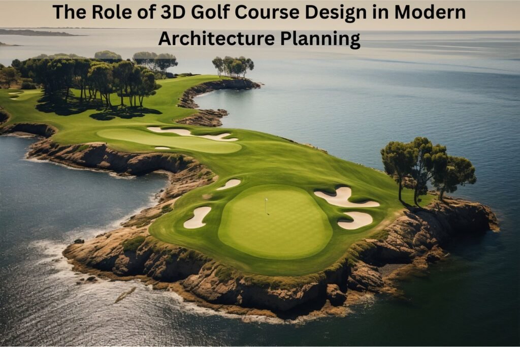 3D Golf Course Design in Modern Architecture Planning